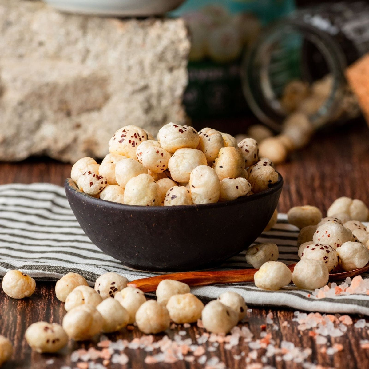 WATER LILY POPS - GEZONDE SNACKS - MAKHANA - HIMALAYAN PINK SALT ...